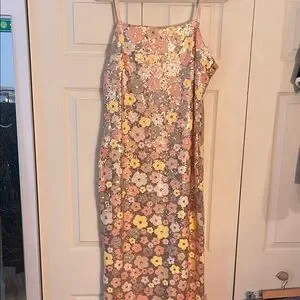 wolddress | Dresses | Floral Maxi Dress All Sequence | Poshmark